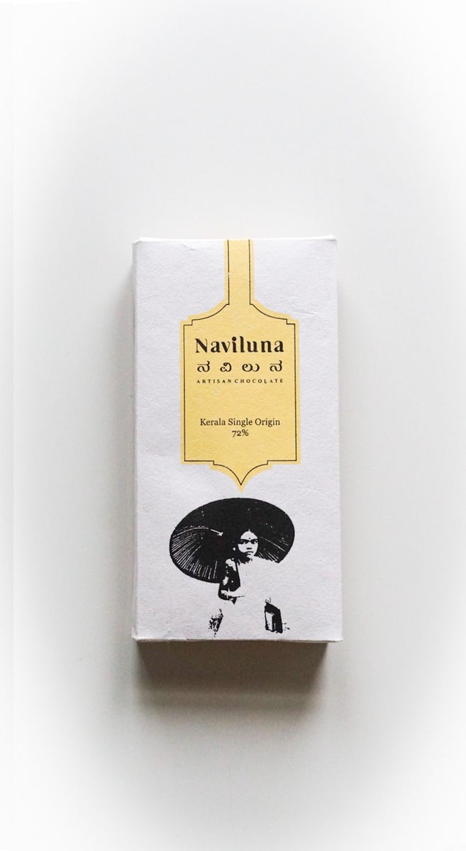 NAVILUNA Classic 72% Kerala Single Origin Bean-to-Bar Dark Chocolate B ...